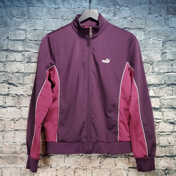 Puma | Jackets & Coats | Puma Zip Up Purple Streetwear Track Jacket ...